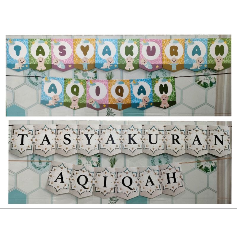 Jual Banner "TASYAKURAN AQIQAH", Banner Aqiqah Bayi, Banner Aqiqah Anak ...