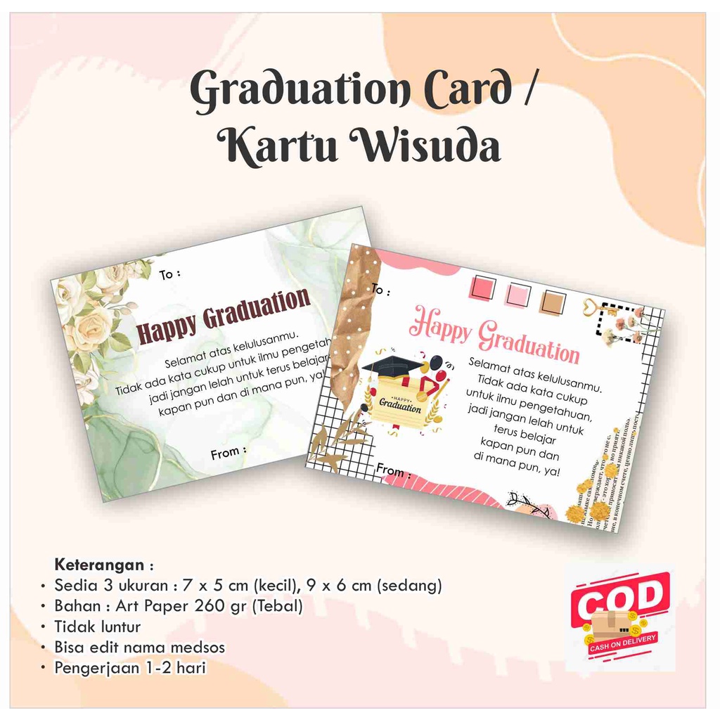 Jual GRADUATION CARD / KARTU UCAPAN WISUDA / SELAMAT WISUDA | Shopee ...