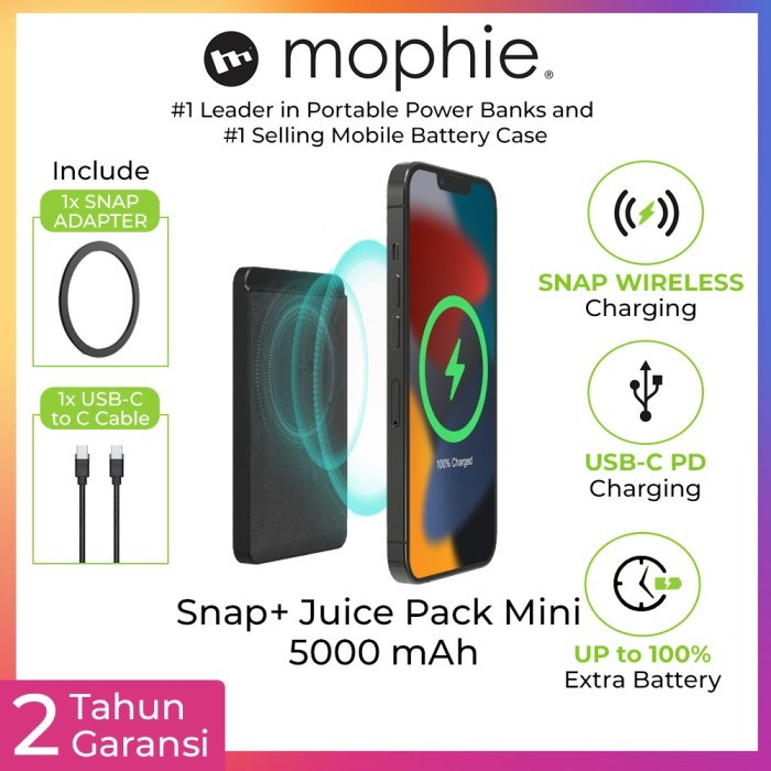 Jual ORIGINAL Mophie Snap+ Juice Pack Mini 5000mAh Powerbank Magsafe ...