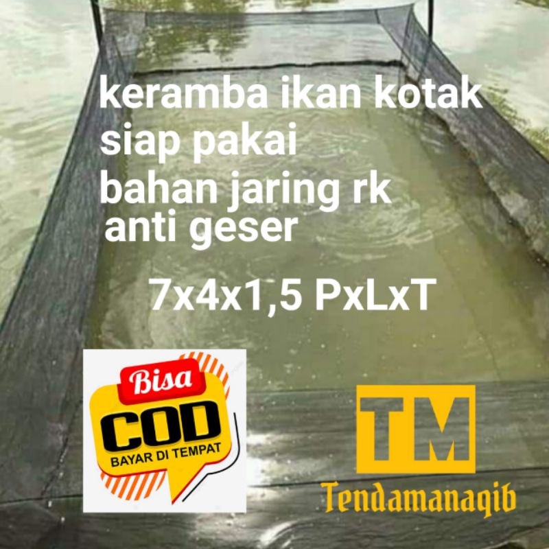 Jual jaring keramba ikan 7x4x1,5 7x3x1,5 jaring rk anti geser jaring ...