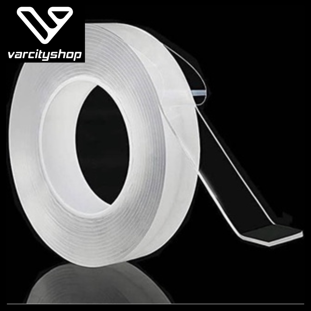 Jual DOUBLE TAPE BENING 8MM*3M PEREKAT 0.8CM CLEAR TRANSPARAN DOBEL TIP ...