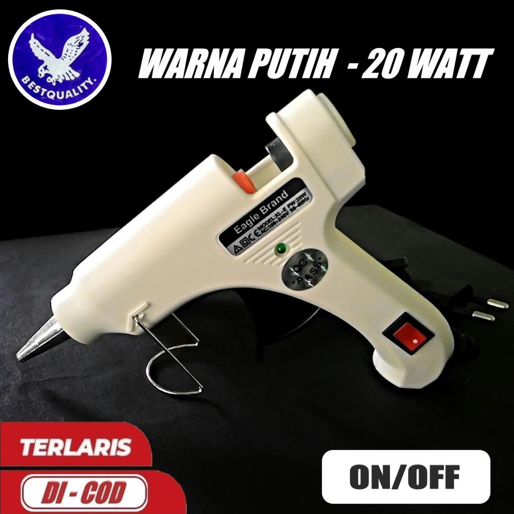 Jual (FREE LEM 5) Pistol Lem Tembak 20 WATT - Mesin Lem Tembak Glue Gun ...