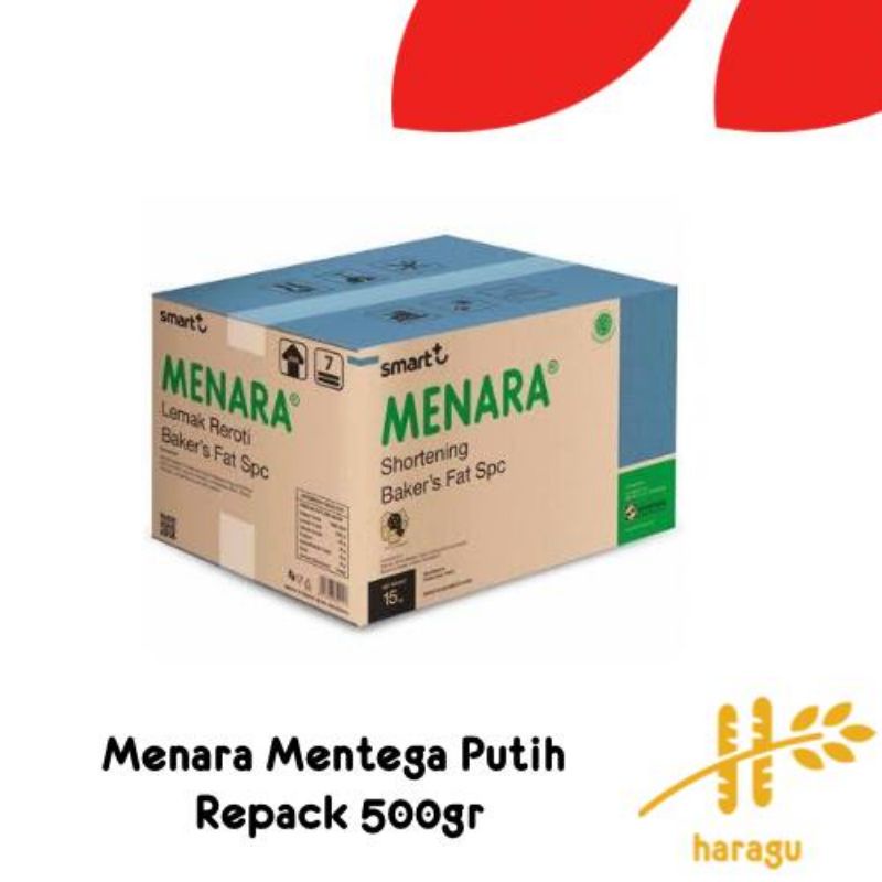 Jual Menara Mentega Putih Repack 500gr / Shortening Bakers Fat | Shopee ...