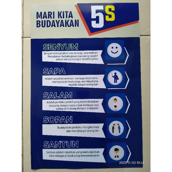 Jual Poster Mari Kita Budayakan 5S | Shopee Indonesia