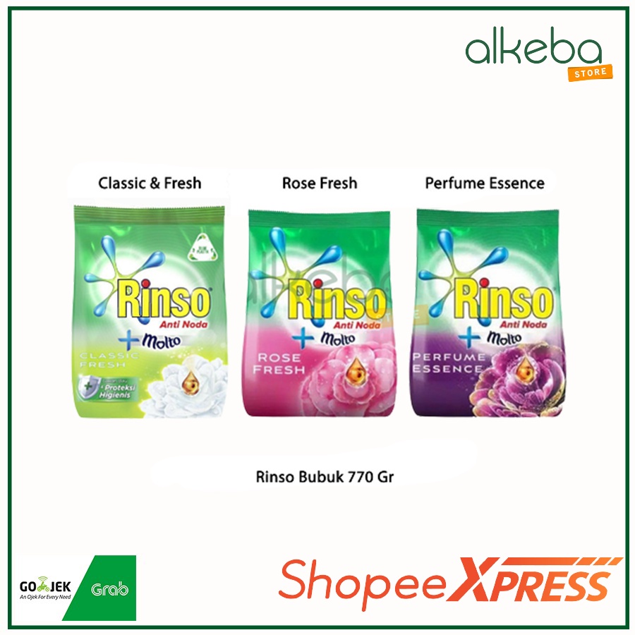 Jual Rinso Bubuk Deterjen laundry 770 gr Detergent Bubuk | Shopee Indonesia