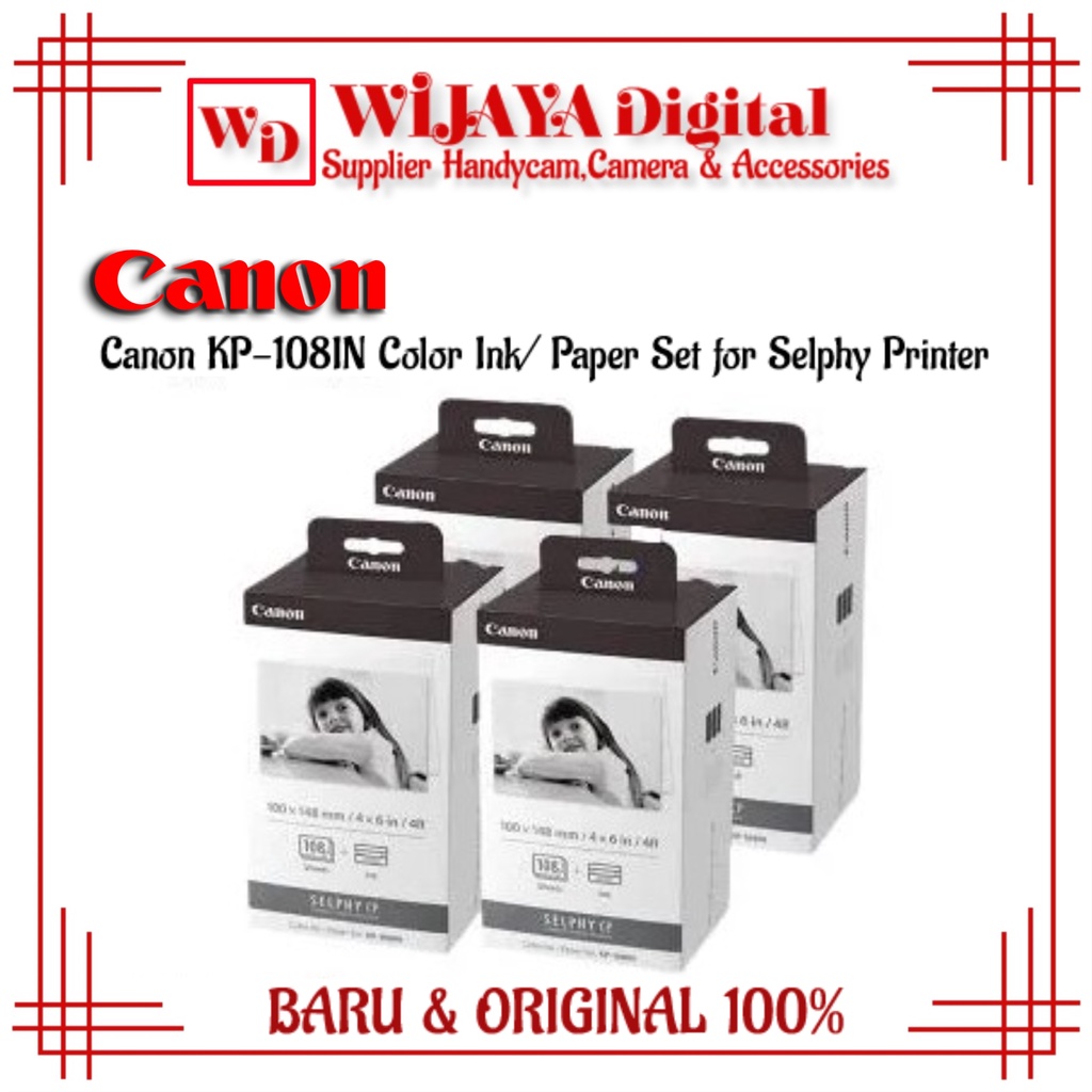 Jual Canon KP-108IN Color Ink/ Paper Set for Selphy Printer | Shopee ...