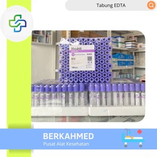 Jual Tabung EDTA 3 mL 100 PCS/ Tabung Sample Darah/Tabung Tutup Ungu 3 ...