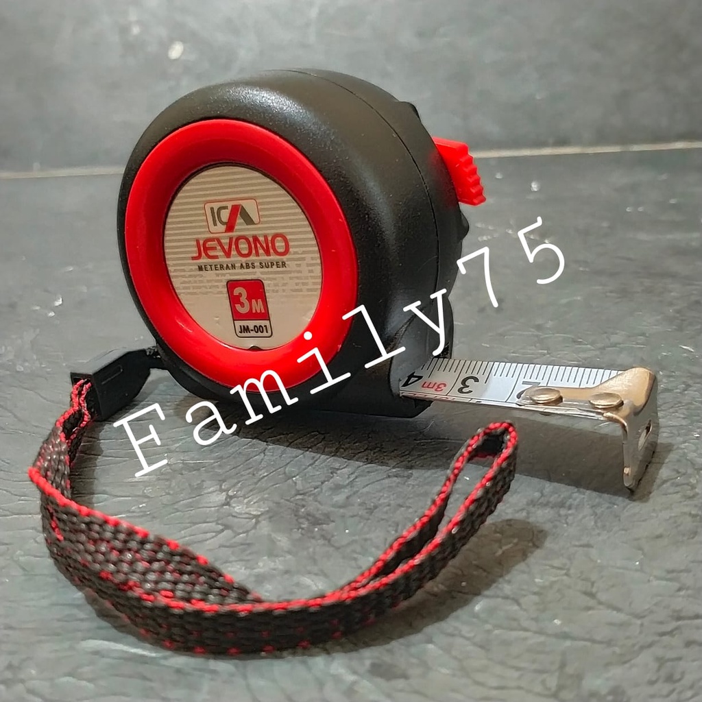 Jual Meteran 3M auto stop JEVONO Measuring tape 3 meter Alat ukur ...