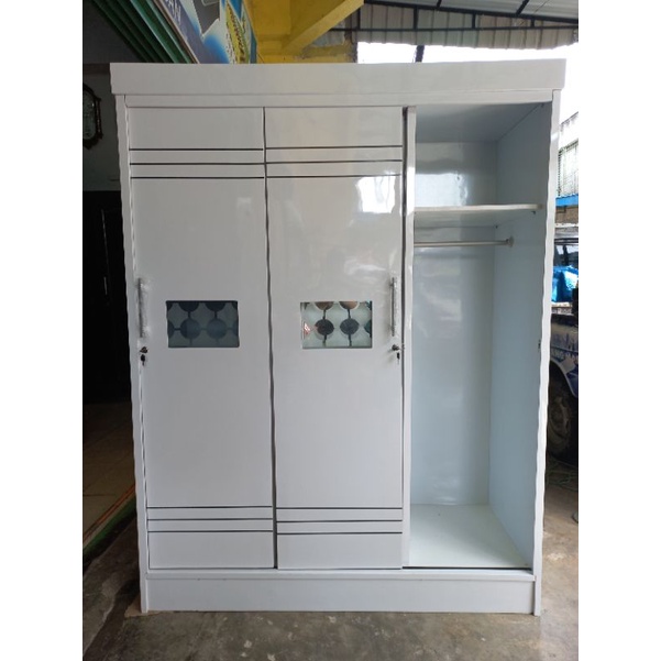 Jual Lemari Pakaian HPL ukuran 150cm model sliding | Shopee Indonesia