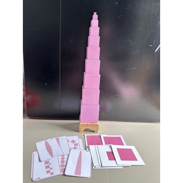 Jual Pink tower solid Montessori dan printable pink tower (aktual size ...