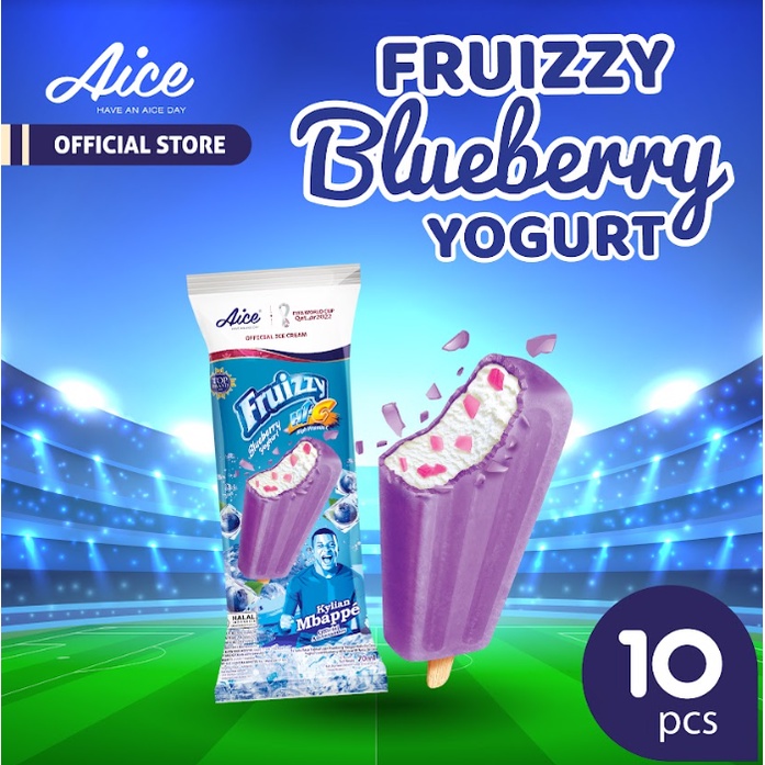 Jual Aice Ice Cream Fruizzy Blueberry Yoghurt 70ml Isi 10pcs Es Krim ...
