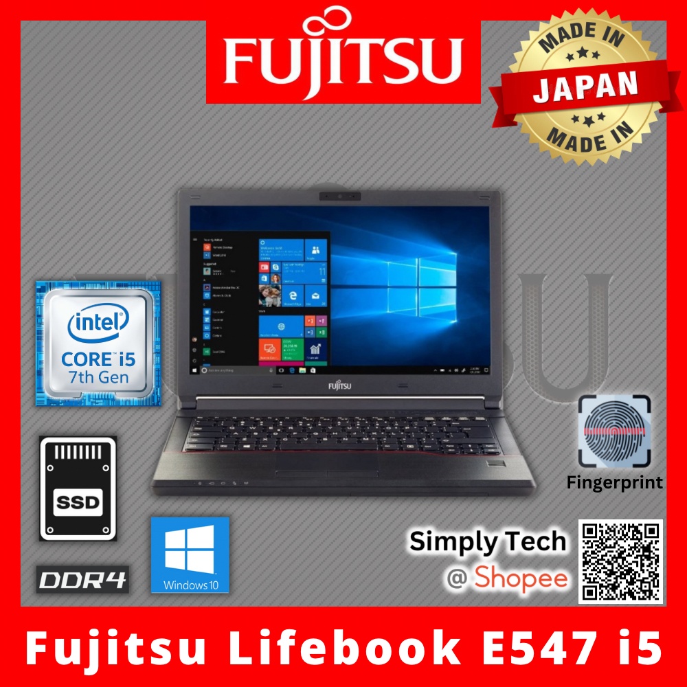 Jual Laptop Fujitsu Lifebook E547 i5 7th Gen 8GB 12GB 16GB 256GB SSD ...