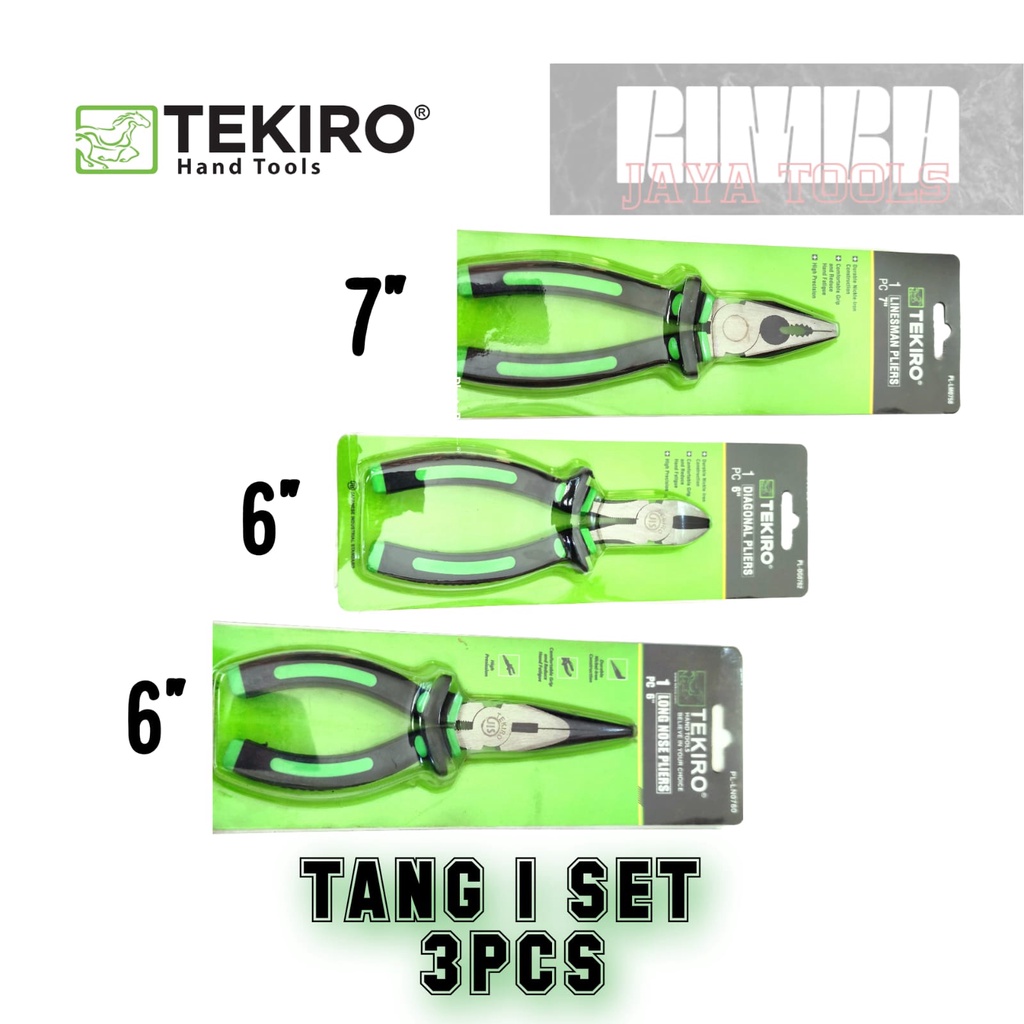 Jual Tang Tekiro Set 3 pcs Tang Potong Tekiro Tang Kombinasi Tekiro Tang Lancip Tekiro Original ...