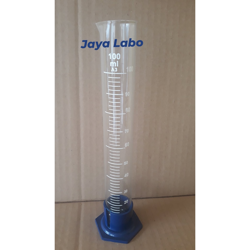 Jual Gelas Ukur Kaca Vol. 100 ml Lokal / Meassuring Cylinder MURAH ...
