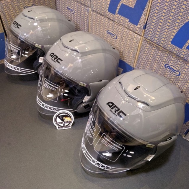 Jual Helm ARC RITZ Original Malaysia Solid Modern Grey | Shopee Indonesia