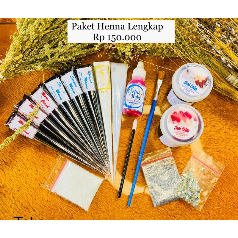Jual Paket Henna lengkap/henna putih/henna racik/inai celup | Shopee ...