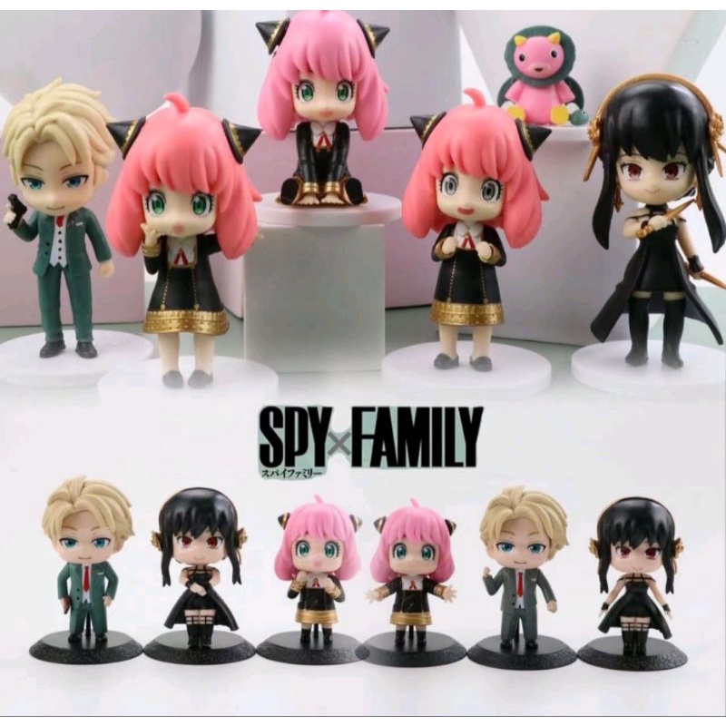 Jual ACTION FIGURE SET SPY X FAMILY ANYA FORGER CUTE CHIBI FACE TOPPER ...