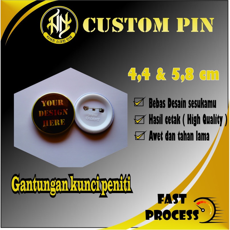 Jual Pin Peniti Custom Cetak Bebas Desain | Shopee Indonesia
