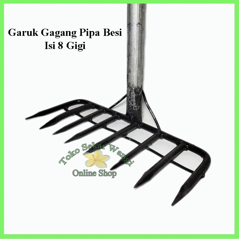 Jual Garuk Sampah 8 Gigi Gagang Pipa Besi Panjang Pembersih Sampah Got ...