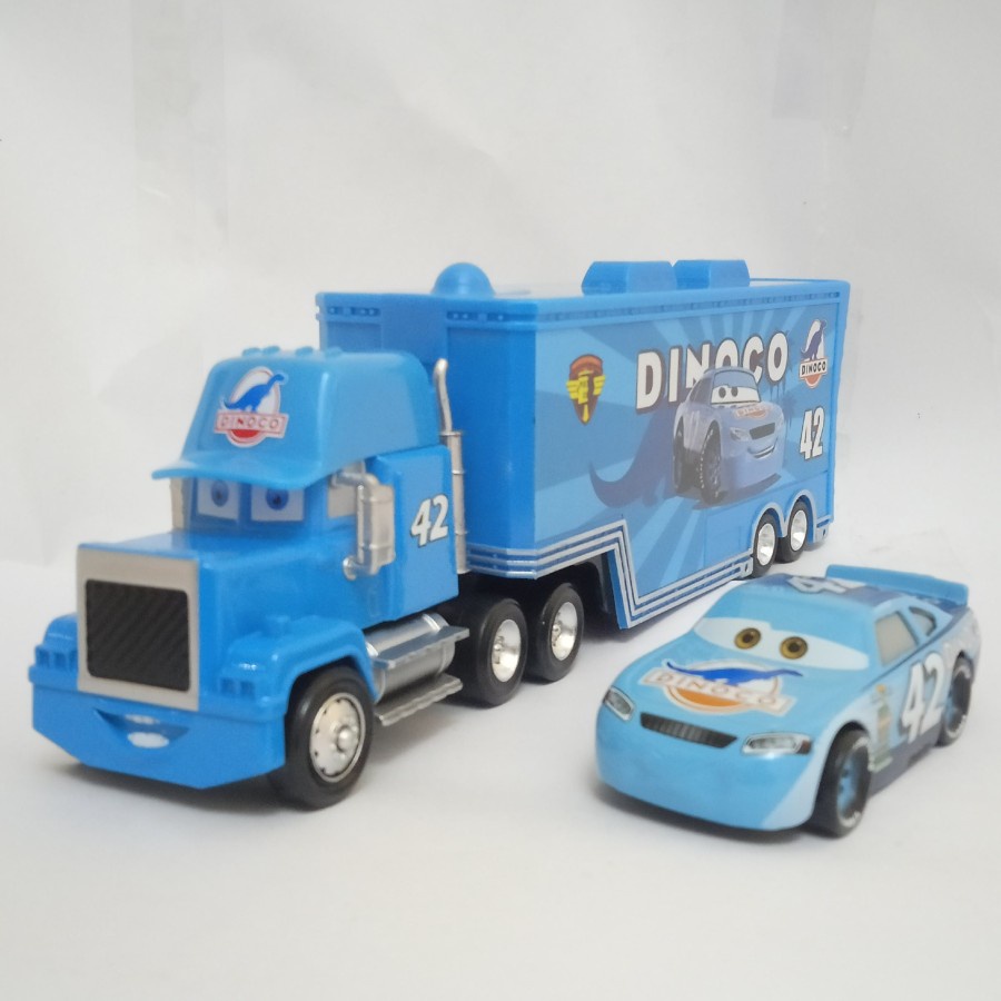 Jual Mainan Diecast mobil Cars 42 Dinoco Mack Truck transporter set ...
