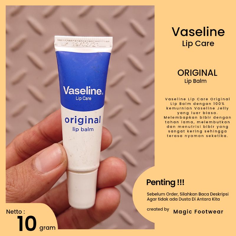 Jual NO DUS - VASELINE LIP CARE ORIGINAL LIP BALM - 10G | Shopee Indonesia