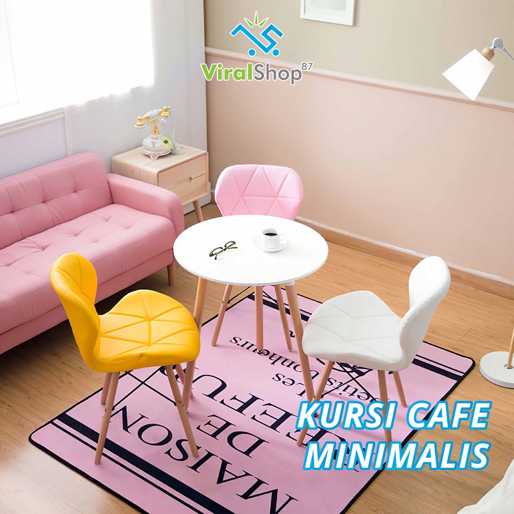 Jual Kursi Bangku Kayu Modern Kursi Kayu Kursi Cafe Kursi Aesthetic ...