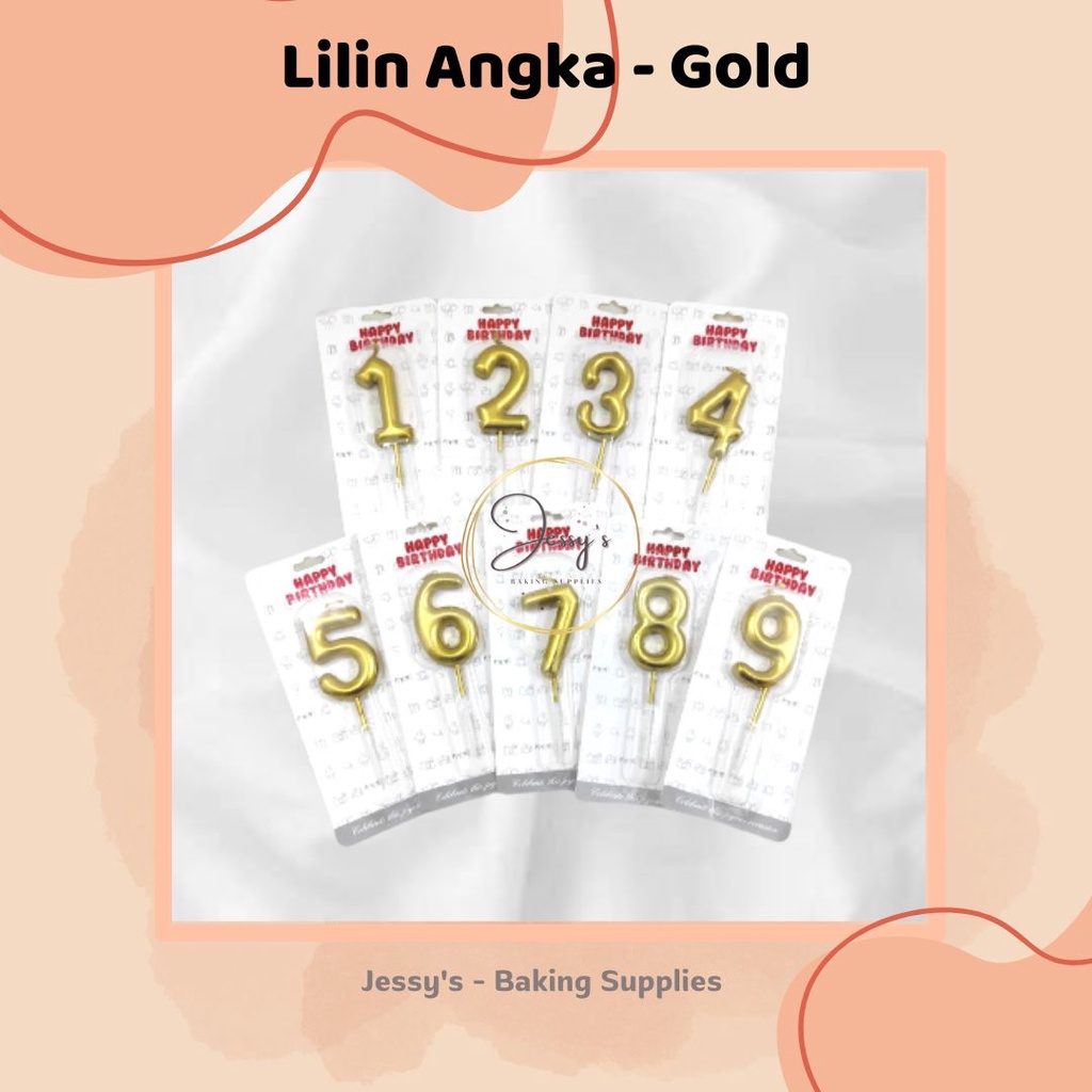Jual Lilin Angka Gold, Lilin Angka, Lilin Kue Ulang Tahun,Lilin Ulang ...