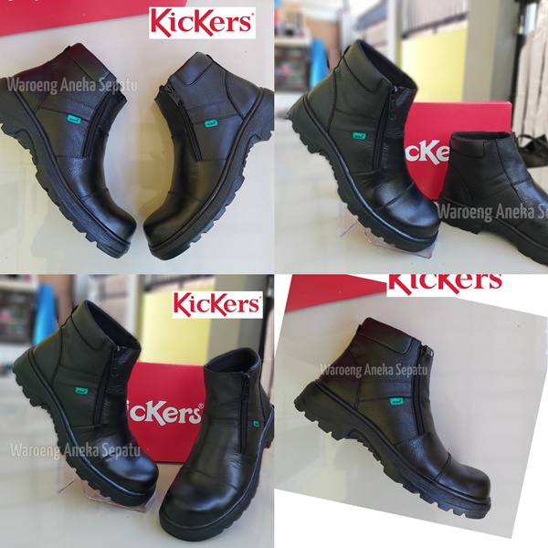 Jual Sepatu Boots Zippers Safety Kulit Resleting Sepatu Touring Bikers ...