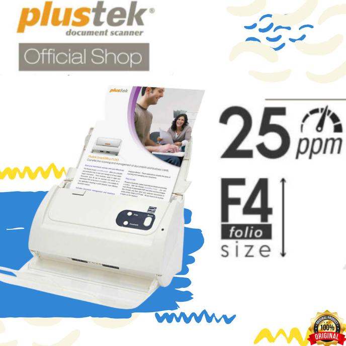 Jual SCANNER PLUSTEK PS283 SMARTOFFICE (FOLIO/F4 - 25 ppm) (ADF) | Shopee Indonesia