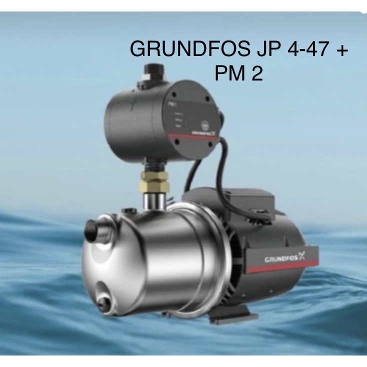 Jual GRUNDFOS JP 4 47 + PM 2 APC pompa air semi jet stainless otomatis | Shopee Indonesia