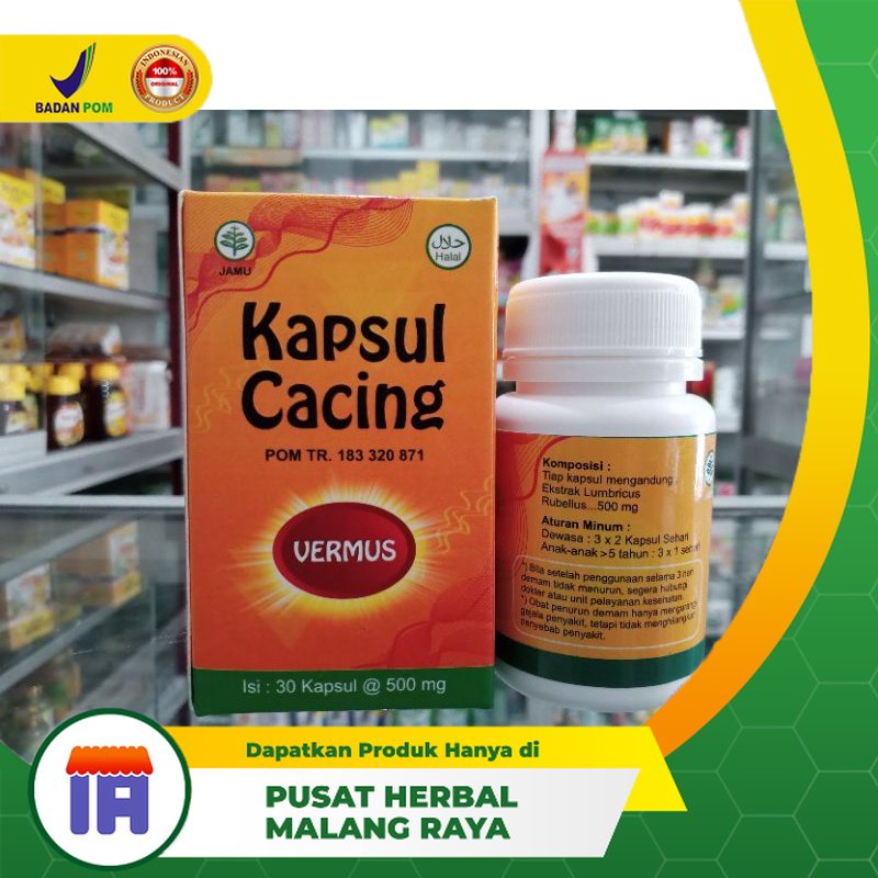 Jual KAPSUL CACING OBAT TYPUS KAPSUL CACING TYPUS OBAT HERBAL TIPES ...