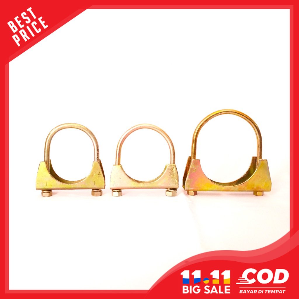 Jual Klem Baut U Klem Pipa U Bolt (ukuran 2.5, 2.25, 3 Inch) Universal ...