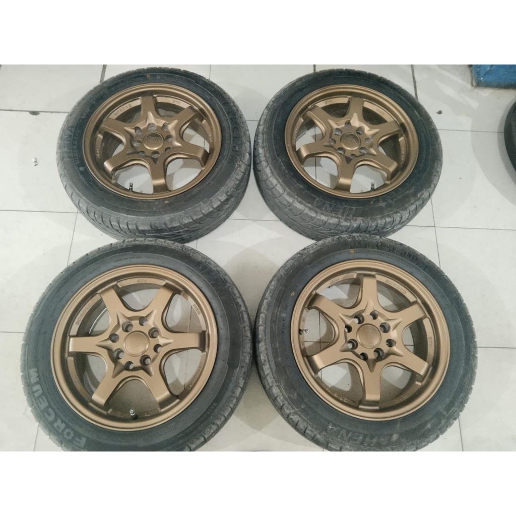 Jual Velg Bekas Model Te37 hsr R15 Hole 4X100 4X114,3 ET42 BRONZE + Ban Forceum HENA 185 60 15 ...