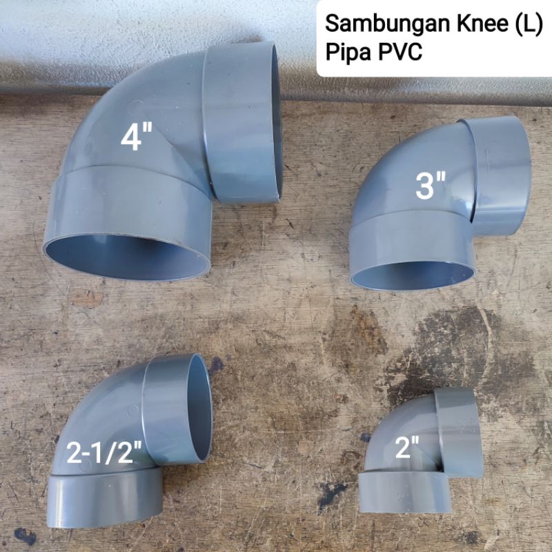 Jual Sambungan Pipa Belok Knee L 2 2,5 2-1/2 3 4 inch dim PVC D bukan rucika | Shopee Indonesia