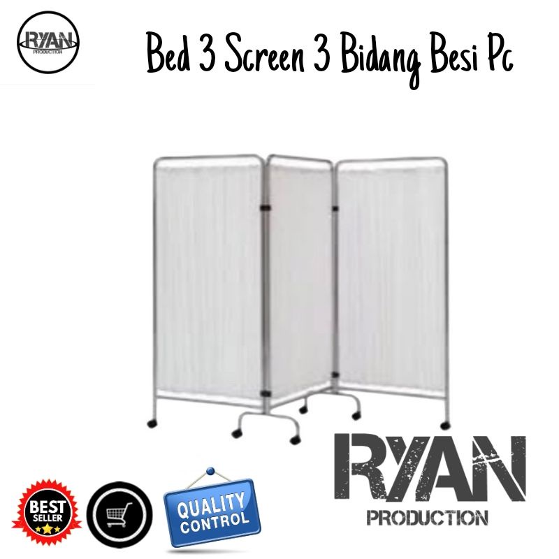 Jual Bed Screen / Sekat Ruangan 3 Bidang Besi PC Berkualitas | Shopee ...