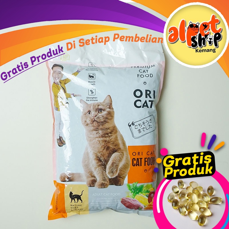 Jual ORI CAT 800gr Kemasan Repack Kibble Ikan Kotak ORICAT PREMIUM Free ...