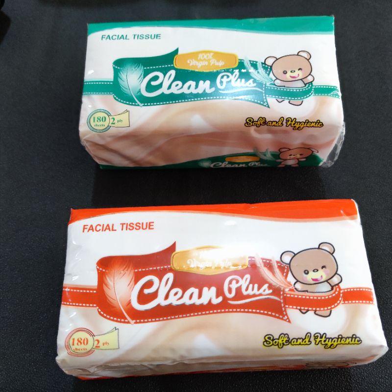 Jual Tissue tisu clean plus 180 sheets facial tissu | Shopee Indonesia