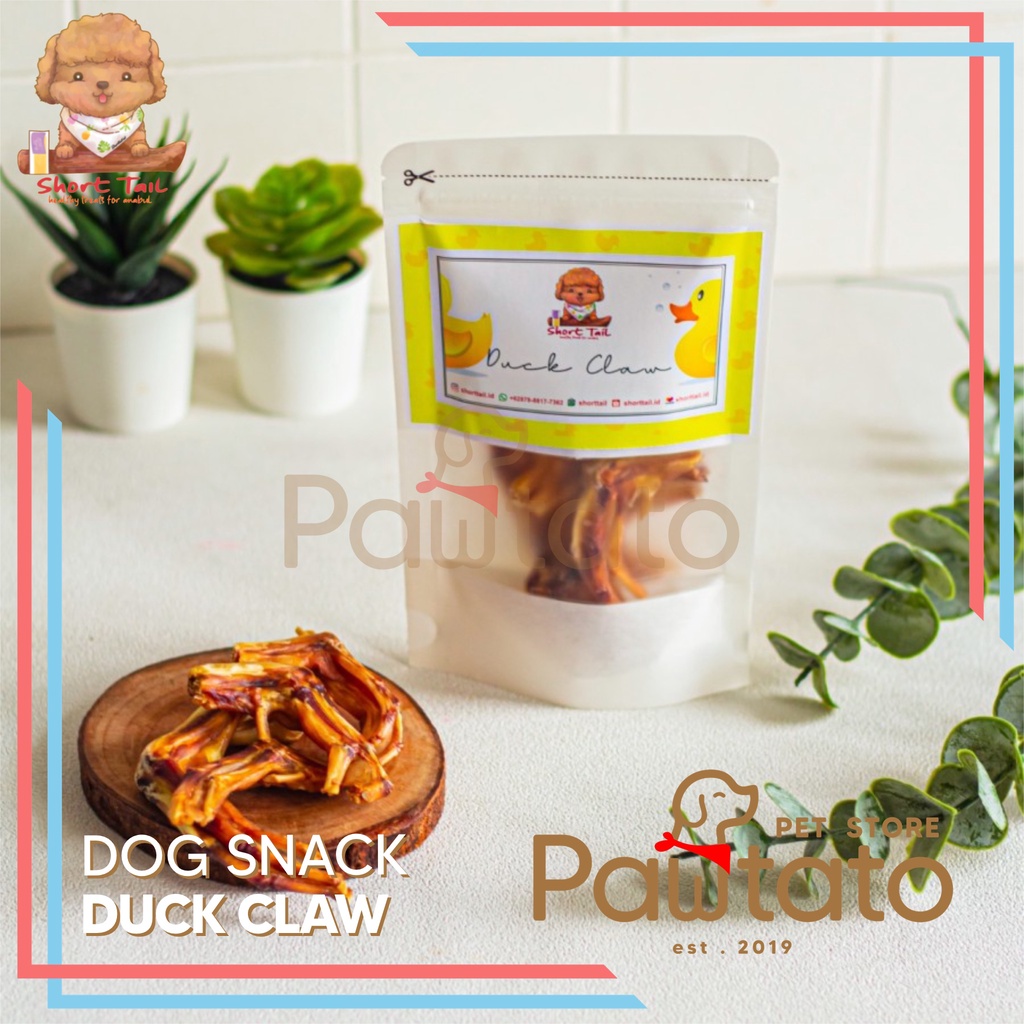 Jual Snack Anjing Short Tail Duck Claw Puppy Dog Chew Treat Ceker Bebek ...