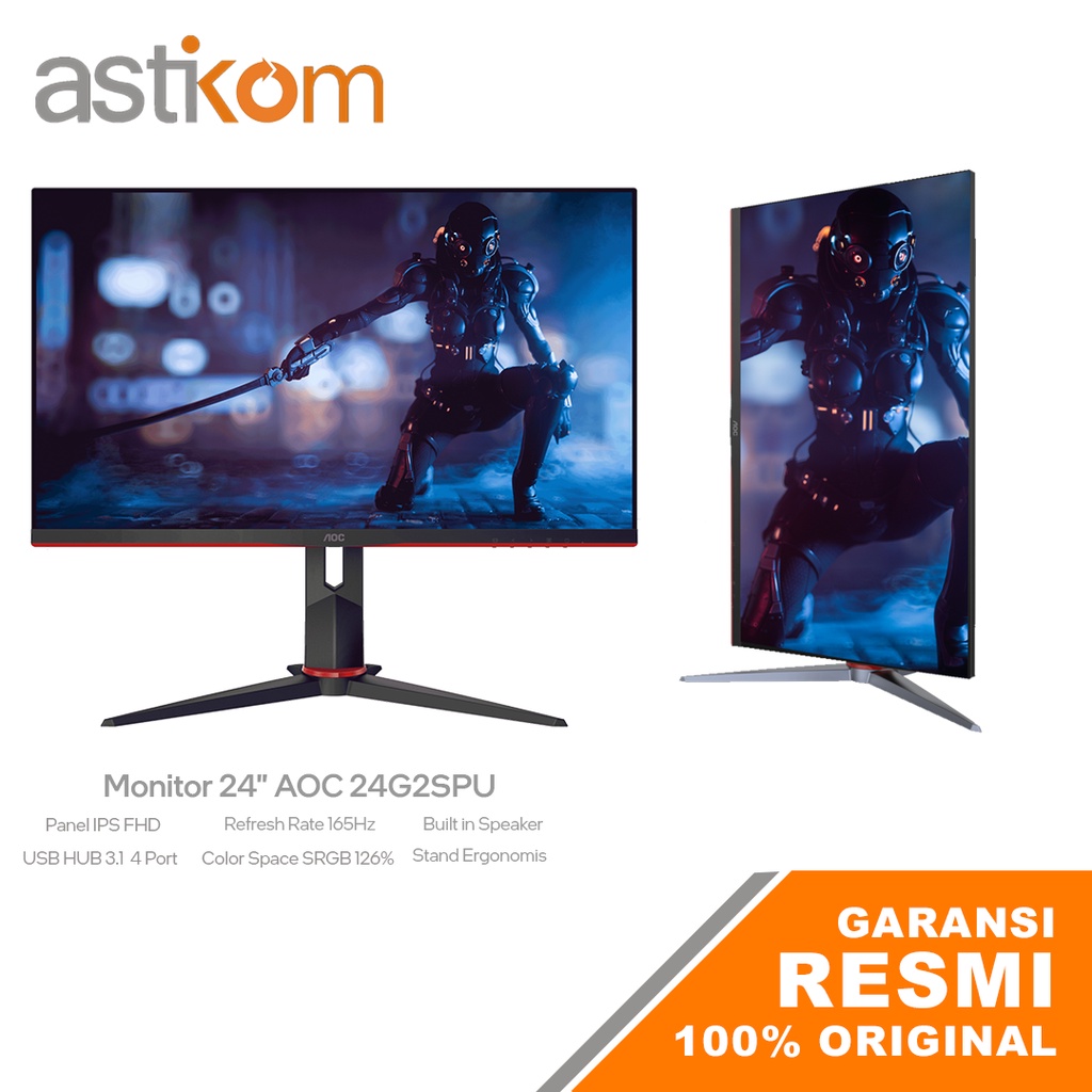 Jual LED Monitor 24" AOC 24G2SPU 165Hz 1Ms IPS | Shopee Indonesia