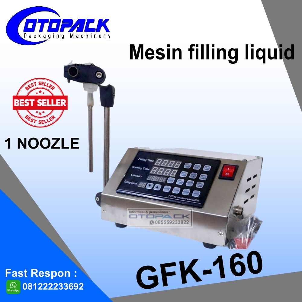 Jual Mesin filling liquid GFK-160 1NOOZLE / MESIN PENGISI CAIRAN 1 NOOZLE | Shopee Indonesia
