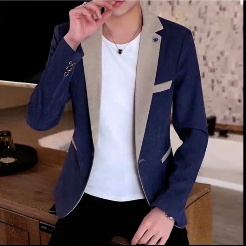 Jual Blazer Korea Pria Casual/ Jas Blazer Ala Korea Laki-Laki / Blazer ...