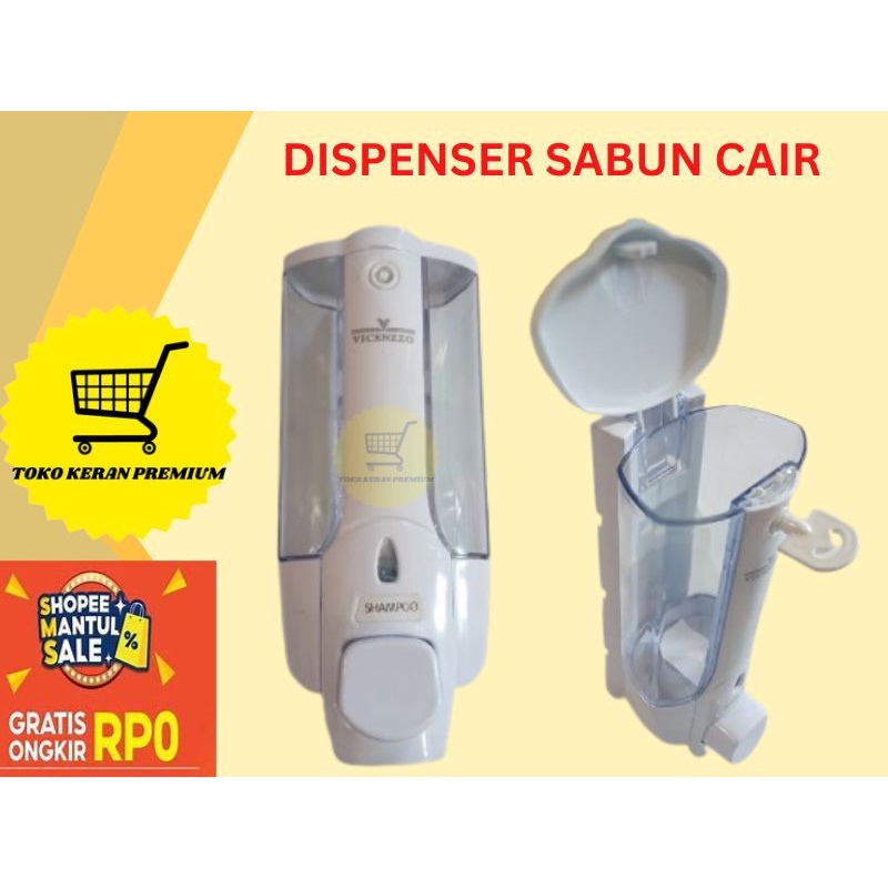 Jual Dispenser Sabun Cair Dinding Original Warna Putih Tempat Sabun ...