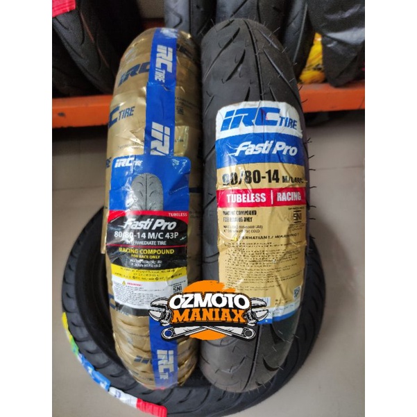 Jual Paket Ban IRC Fasti Pro 80/80-14 & 90/80-14 (Soft Compound ...