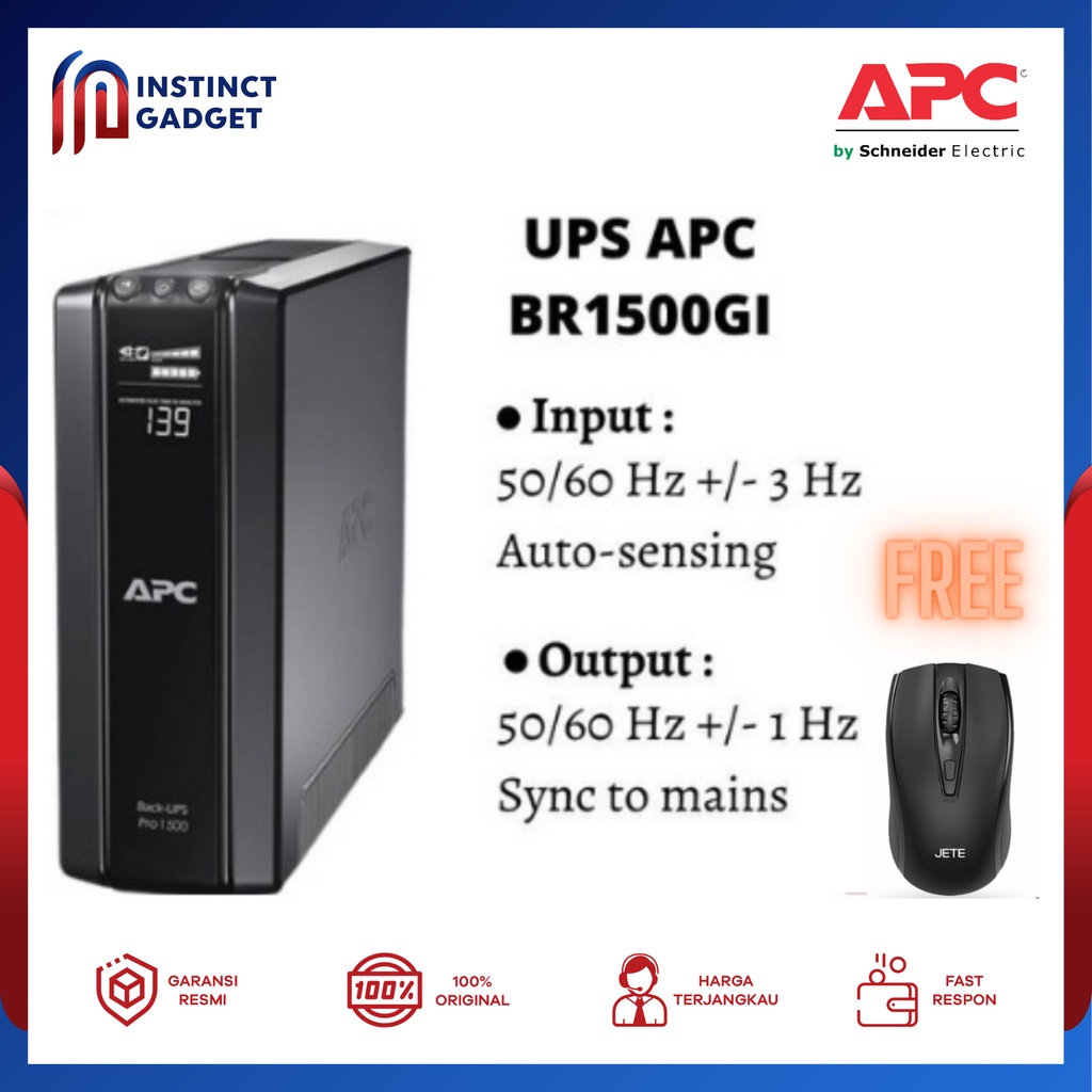 Jual UPS APC BR1500GI Power-Saving Back-UPS Pro 1500, 230V Original ...