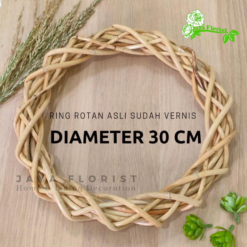 Jual Ring Rotan Asli Diameter 30 CM Wreath Flower Ring Rotan Dekorasi ...