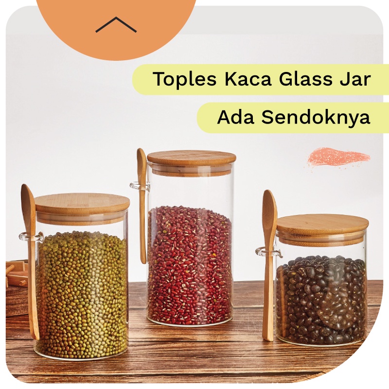 Jual Toples Kaca Bulat Tutup Kayu / Bambu untuk Tempat Penyimpanan ... Jual Toples Kaca Bulat Tutup Kayu / Bambu untuk Tempat Penyimpanan ...
