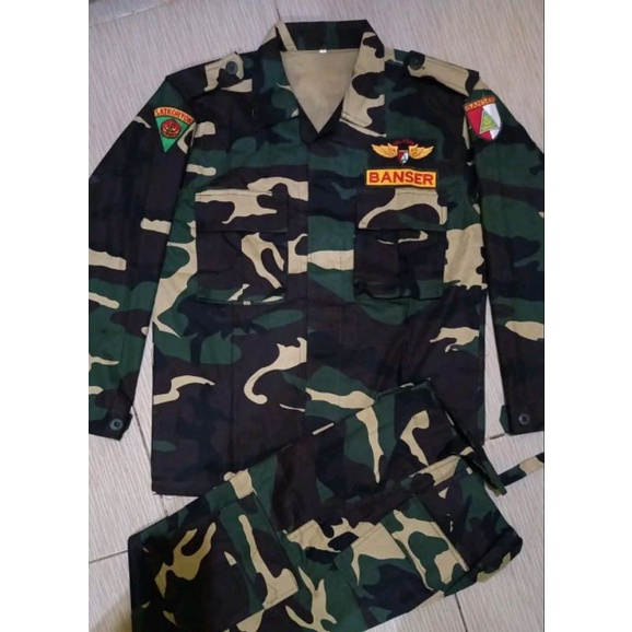 Jual Seragam Pdl Banser Nato Bahan Twill | Shopee Indonesia