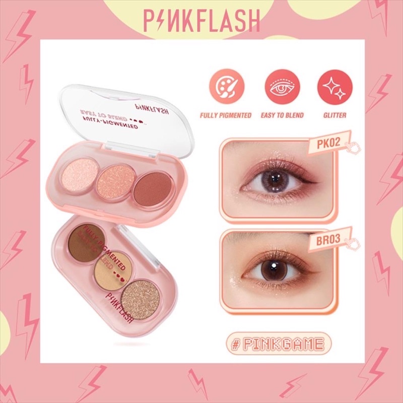 Jual PINKFLASH 3 PAN EYESHADOW PF-E23 SERIES ISI 3 GRAM | Shopee Indonesia