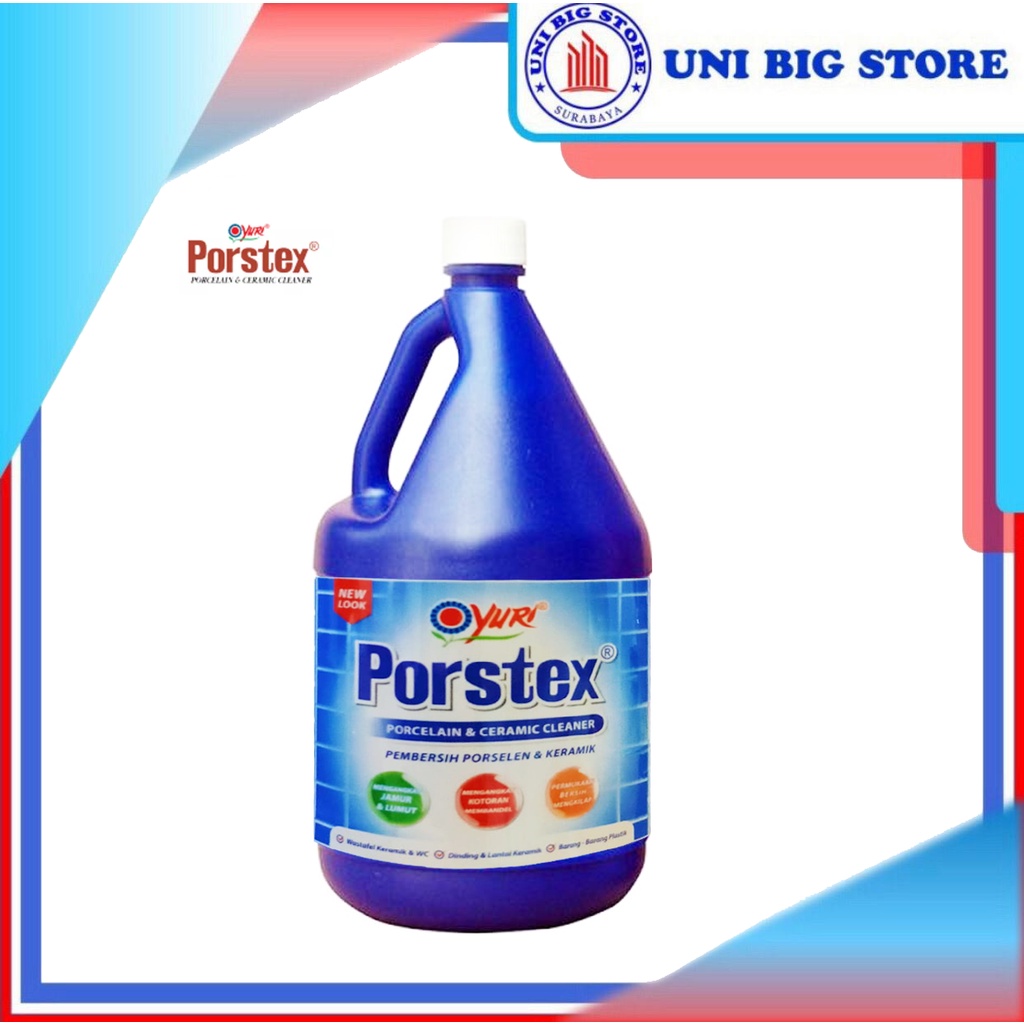 Jual Yuri Porstex Biru Pembersih Lantai Porselen 2 Liter | Shopee Indonesia