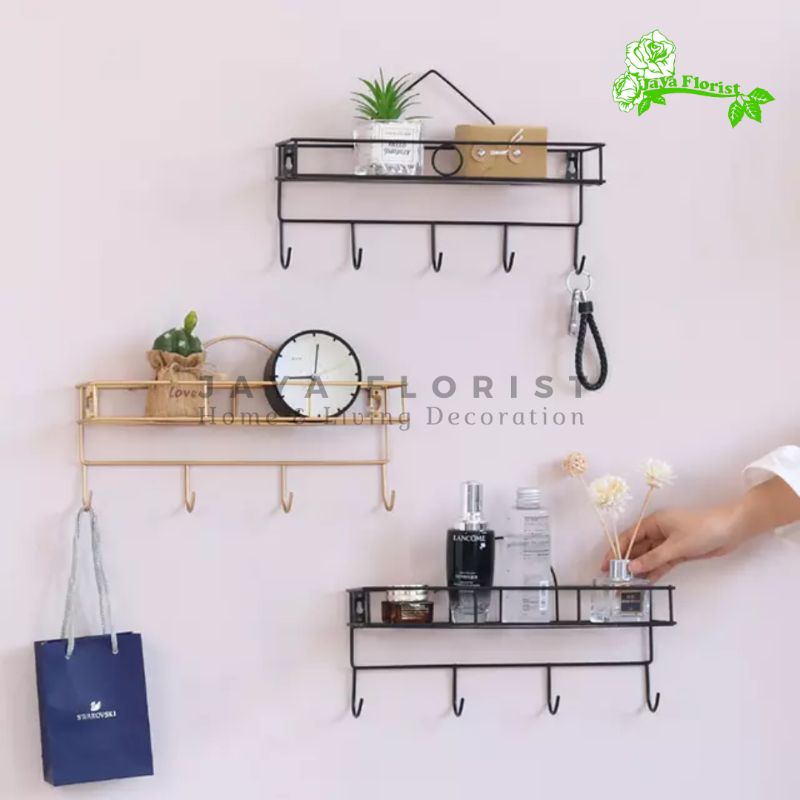 Jual Rak Dinding Besi Serbaguna Rak Gantungan Kunci Tempel Dinding Unik ...